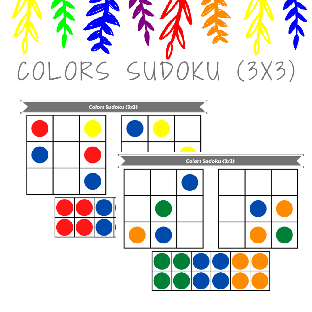 Free Printable Colors Sudoku 3 3 Color Flashcards Printable - Lyana ...