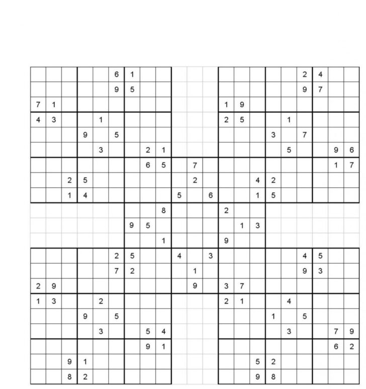 Printable Sudoku 5 Grid Sudoku Printable Printable Sudoku Free - Lyana ... Printable Sudoku 5 Grid Sudoku Printable Printable Sudoku Free - Lyana ...